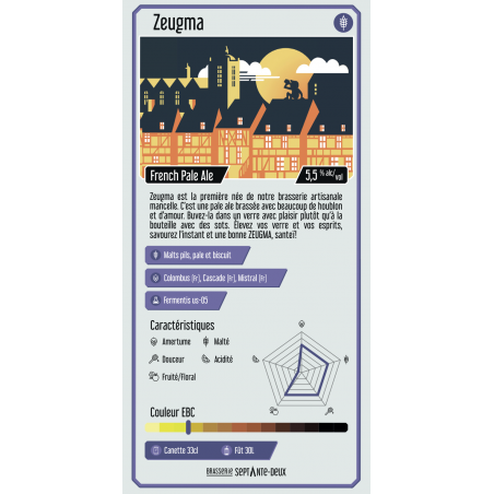 Bière Septante Deux Zeugma French Pale Ale - Drinks Explorer